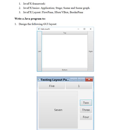 Solved 1 Javafx Framework 2 Javafx Basics Application