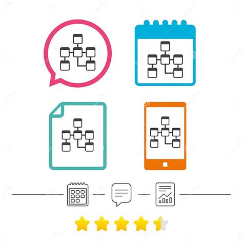 Database Sign Icon Relational Database Schema Stock Vector