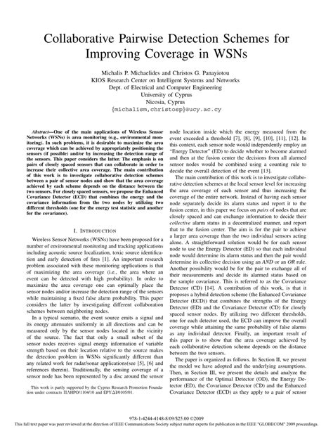 Pdf Collaborative Pairwise Detection Schemes For Improving Coverage