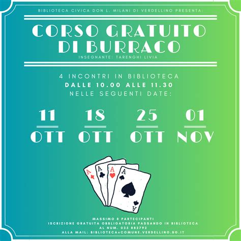 Biblioteca Corso Gratuito Di Burraco Comune Di Verdellino