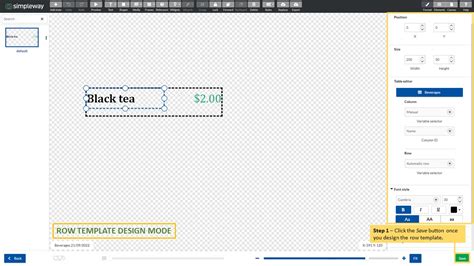 Add Simple Table On Template Without Wizard