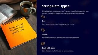 Data Types Introduction To Data Types Data Types Types Of Data Ppt