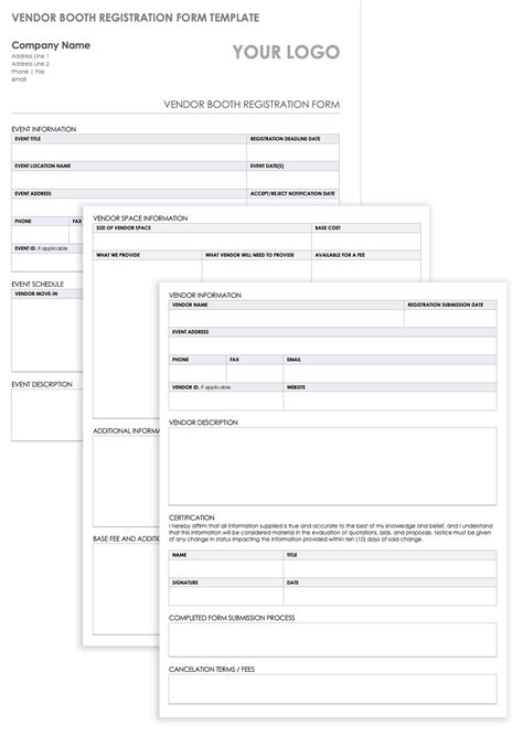 Vendor Registration Form Template Word