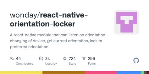 Github Wondayreact Native Orientation Locker A React Native Module