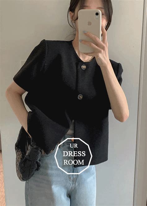 유어 한정수량⛱️주문폭주🚀 유어 셰리 반팔 여름 베이직 여성 기본 자켓 데일리 하객룩 루즈핏 노카라 재킷4월 15일 출고건 선주문