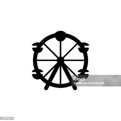 관람수 휠 벡터 아이콘 고립 된 회전 목마 어트랙션 플랫 이모티콘 이모티콘 기호 벡터 놀이 공원에 대한 스톡 벡터 아트 및 기타 이미지 Istock