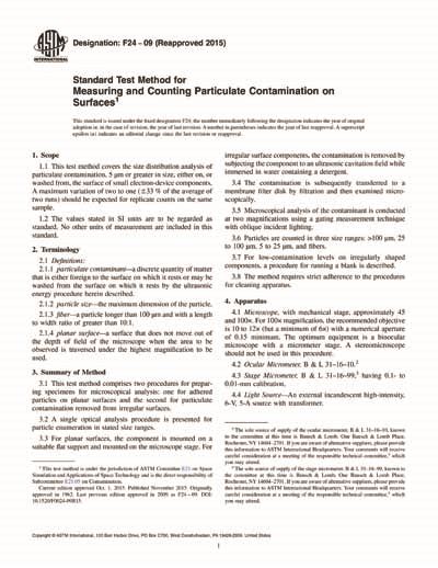 ASTM F24 09 2015 Standard Test Method For Measuring And Counting