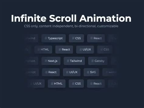 css project with source code infinite scroll animation code link in
