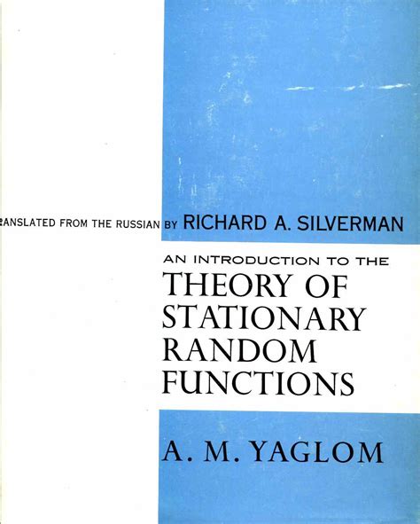 An Introduction To The Theory Of Stationary Random Functions Amazon