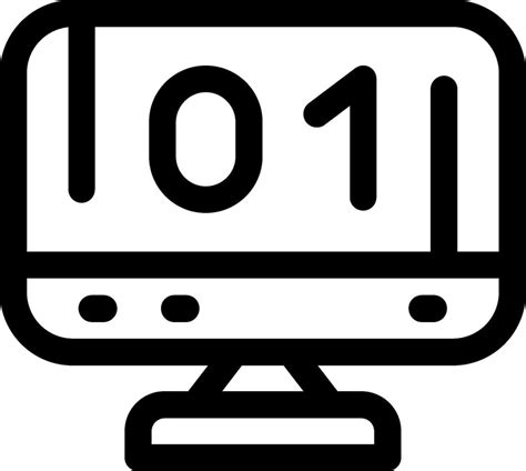 Binary Code Line Icon 48944255 Vector Art At Vecteezy