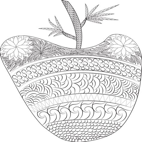어린이와 성인을 위한 최고의 사과 색칠 공부 페이지 벡터 벡터 배경 꽃무늬 Png 일러스트 및 벡터 에 대한 무료 다운로드 Pngtree