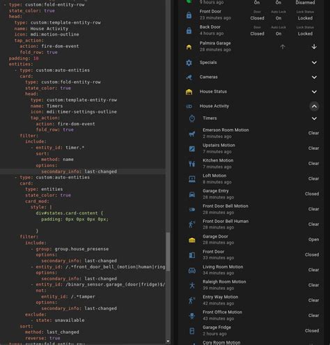 🔹 fold entity row hide away stuff in entities cards dashboards and frontend home assistant