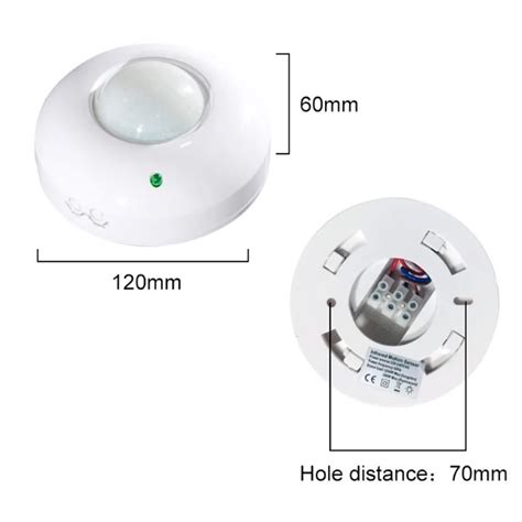 Elitco Round Ultra Thin Surface Mount Human Body Motion Sensor Switch Led500wincandescent