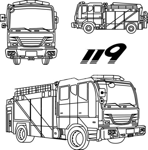 소방차 소방서 119 화재 Fireengine 사진이미지일러스트캘리그라피 Bomgurum작가