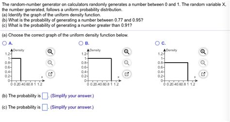 Solved The Random Number Generator On Calculators Randomly
