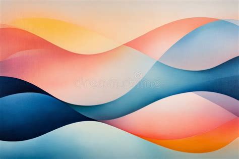 Colorful Abstract Waves Create A Serene Ambiance In A Modern Art