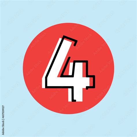 Number 4 Numbering Number Them Queue A List With A Number Counter