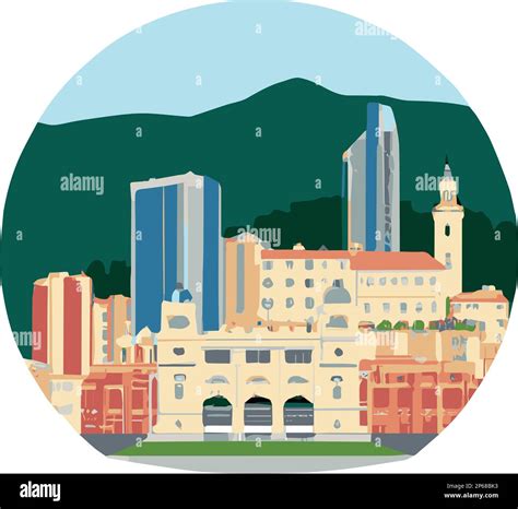 Monaco City Travel Handmade Vector Art Illustration Stock Vector Image And Art Alamy