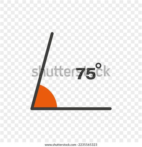 75 Degree Angle Symbol