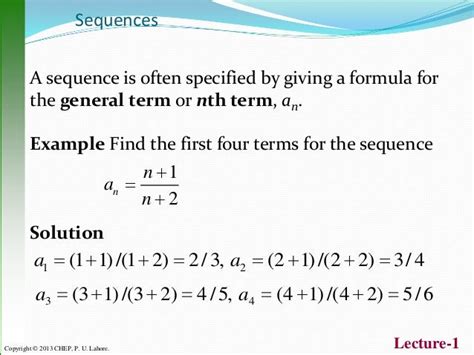 Infinite Sequence And Series 1st Lecture