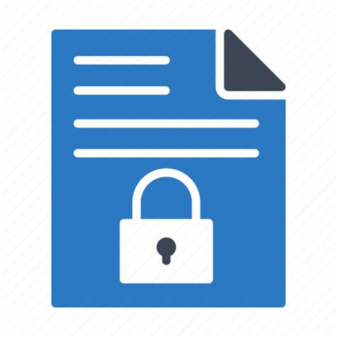 Document File Lock Private Secure Icon Download On Iconfinder