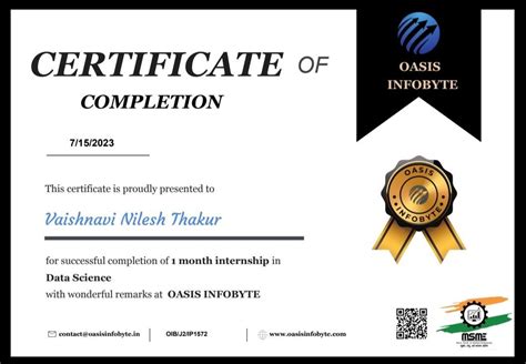Vaishnavi Thakur On Linkedin Oasisinfobyte Datascience Internship