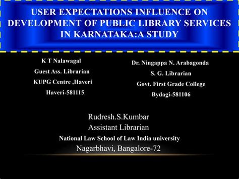 User Expectation Influence On Devlpment On Public Libraries In