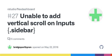 Unable To Add Vertical Scroll On Inputs Sidebar Issue 27