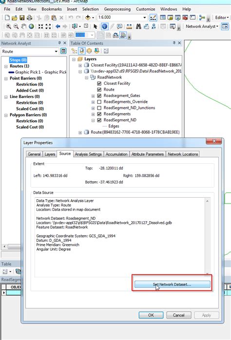 How To Reset Network Dataset In Network Analysis Properties With Python Arcpy Geographic