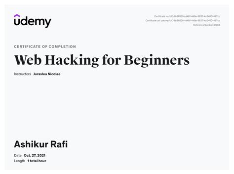 Ashikur Rafi On Linkedin Udemy Udemycourses Hacking Webhacking Web