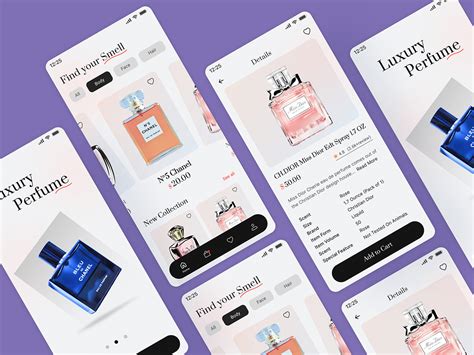 Perfume Shop Mobile App UI Behance