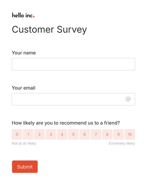 Salesforce Nps Survey Template