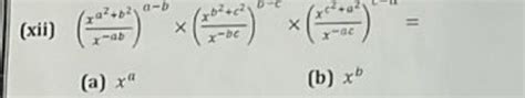Xii X−abxa2b2 A−b×x−bcxb2c2 B−c×x−acxc2a2 Ca Xab Xb