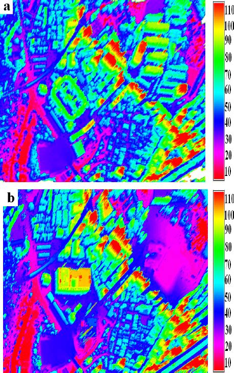 Acquired Lidar Data In Grid Format A June And B February Download Scientific Diagram