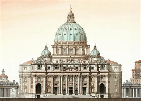 Basilica Of Saint Peter Drawing By Mayolo Ramirez Fine Art America