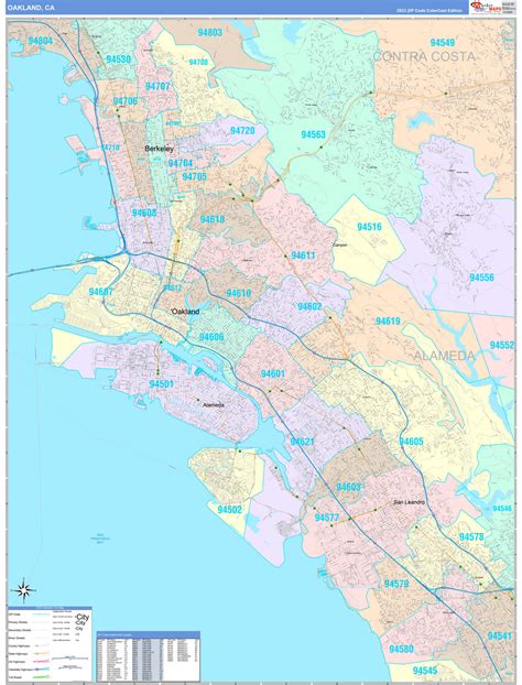 Oakland Zip Code Map Neighborhoods