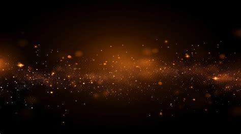 Premium Photo Gold Particles Abstract Background With Shining Golden Floating Dust Particles