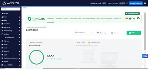 Install Imunify Webuzo
