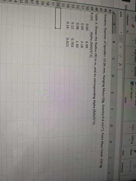 Solved Trying To Calculate I With This Data For A Rotational Chegg Com