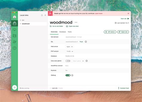 Accessing Wp Admin Fails With Ssl Error Archived Support Local