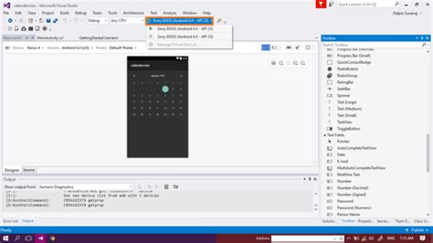 Creating A Calender View Control In Xamarin Android App