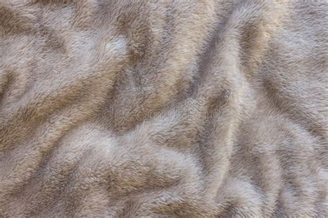Brown Fleece Throw Blanket Abstract Fabric Texture Background Closeup