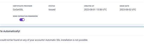 The Domain Could Not Be Found On Any Of Your Accounts Automatic Ssl
