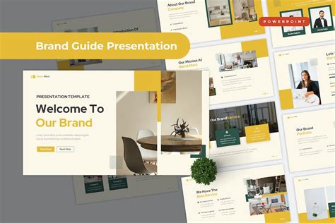 Руководство по бренду Шаблон Powerpoint Presentation Templates Включая методические