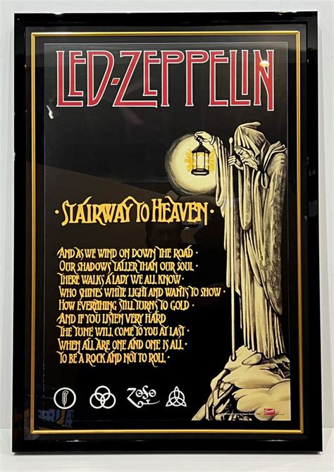 Led Zeppelin Rare Stairway To Heaven Poster 2002 Zazoo Fine Art