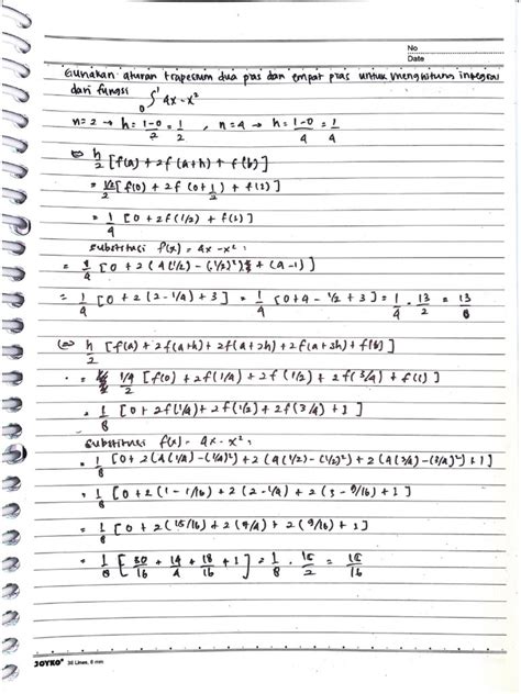 Tugas4hanifah Nabila Integrasi Numerik Metode Pias Pdf