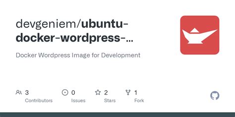 Github Devgeniemubuntu Docker Wordpress Development Docker