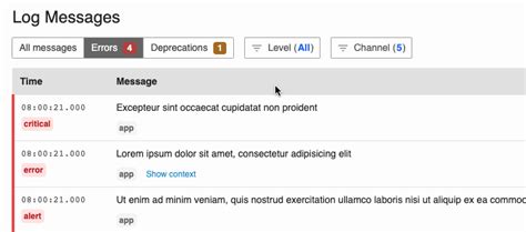 new in symfony 5 4 redesigned profiler logs symfony blog