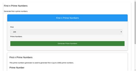 First N Prime Numbers