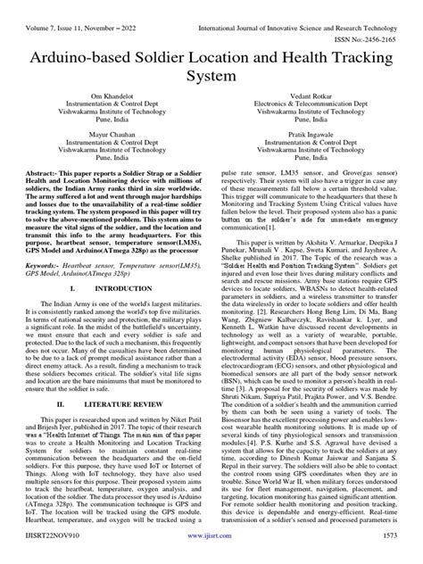 Arduino Based Soldier Location And Health Tracking System Pdf